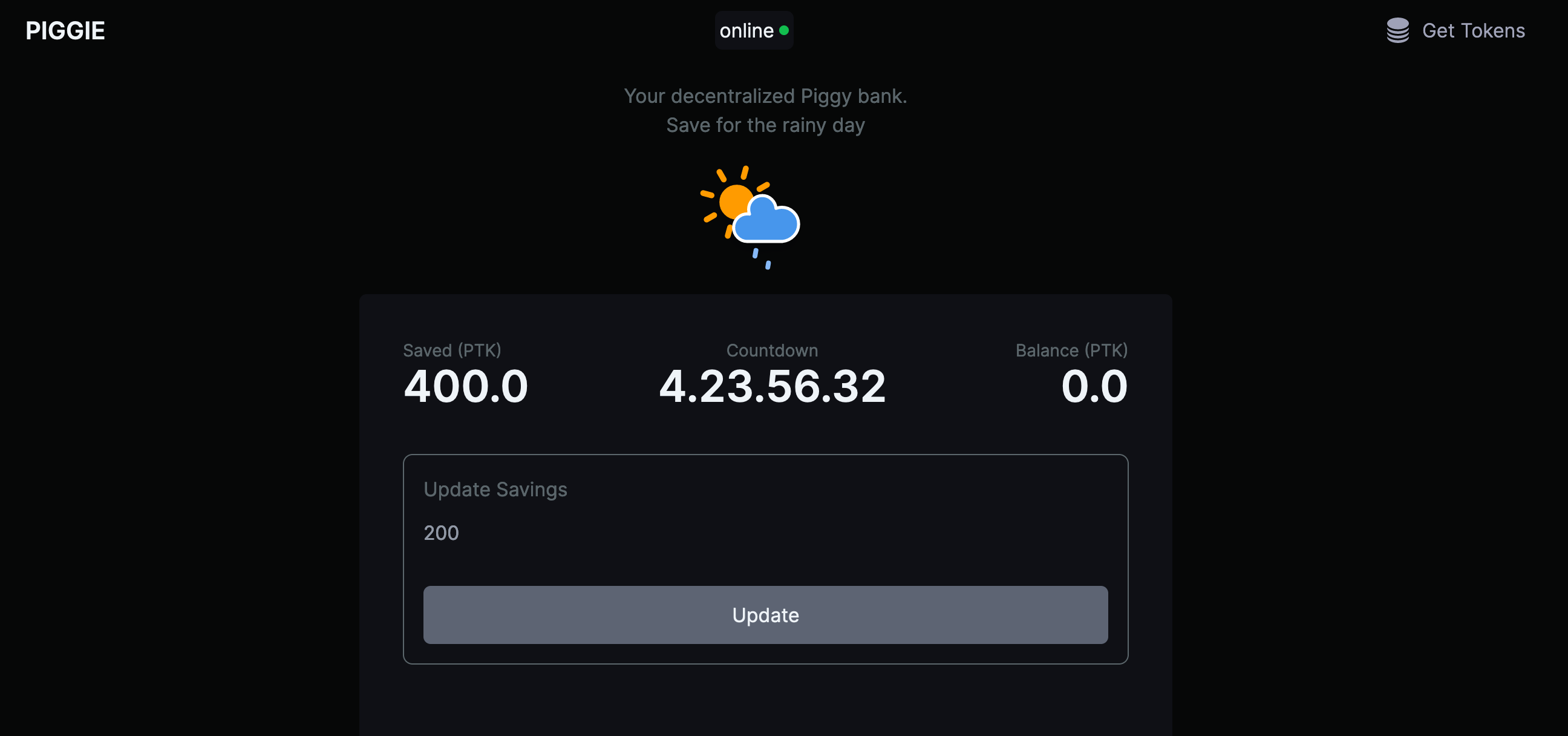 Piggie: Your decentralized Piggy bank